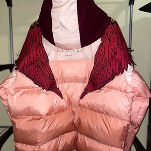 Vie Riche | Jackets & Coats | Nwt Vie Riche Coral Colored Winged Puffer ...